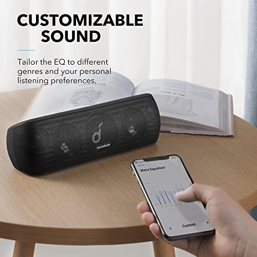 Anker Soundcore Motion+ Bluetooth Speaker with Hi-Res 30W Audio, Extended Bass and Treble, Wireless HiFi Portable Speaker with App, Customizable EQ, 12-Hour Playtime, IPX7 Waterproof, USB-C (Renewed)