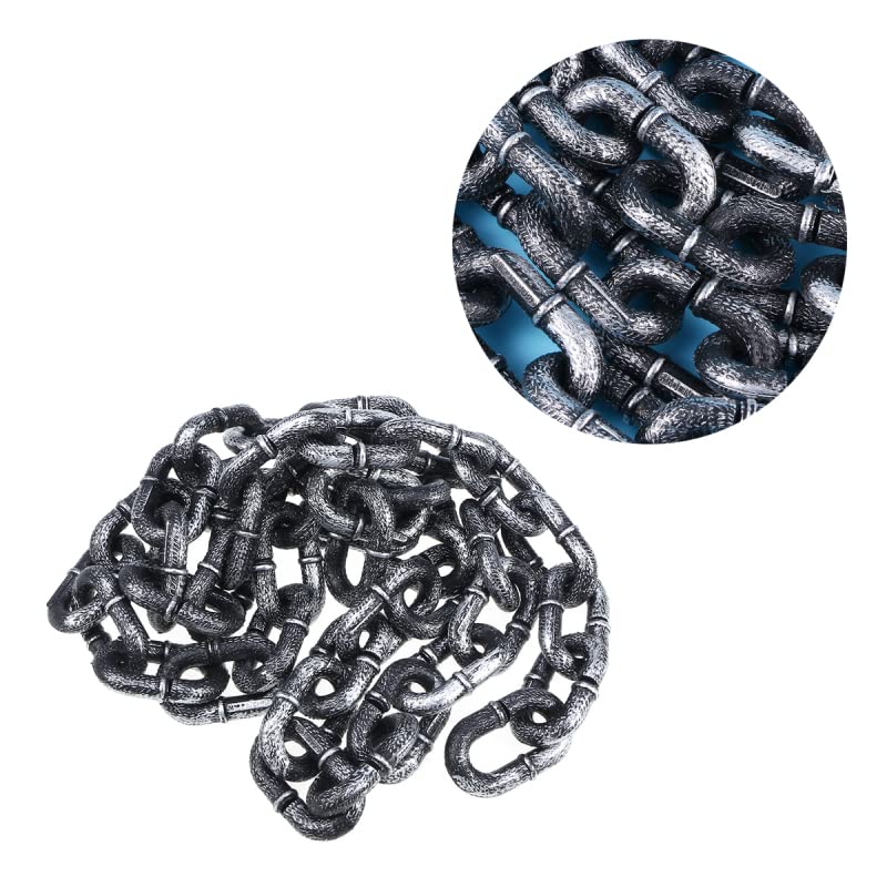 Hosfairy 5.9 Ft Halloween Chains Plastic Chains Props for Halloween Party Decoration Cosplay Accessory