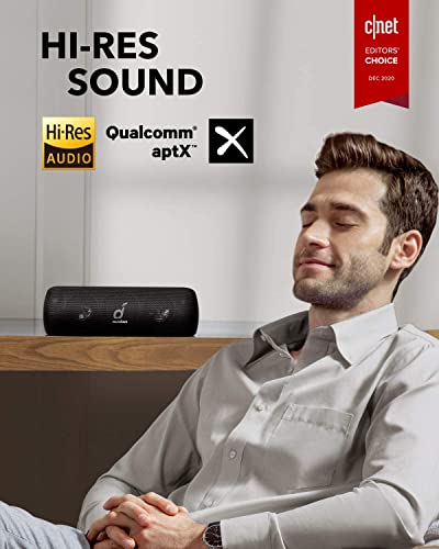Anker Soundcore Motion+ Bluetooth Speaker with Hi-Res 30W Audio, Extended Bass and Treble, Wireless HiFi Portable Speaker with App, Customizable EQ, 12-Hour Playtime, IPX7 Waterproof, USB-C (Renewed)