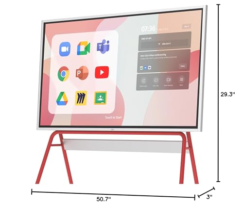 Vibe S1 4K UHD Smart Board, 55 Inch Digital Whiteboard for Office and Classroom, Electronic Presentation Meeting Device for Hybrid Work, Interative Touchscreen Display, Chrome OS and 250+ Free Apps