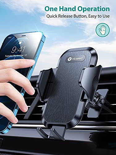 VICSEED Phone Mount for Car [Off-Road Stable][Thick Case & Big Phones Friendly] 3 in 1 Car Phone Holder Mount Suction Cell Phone Holder Car Dashboard Windshield Air Vent Car Mount for iPhone Samsung