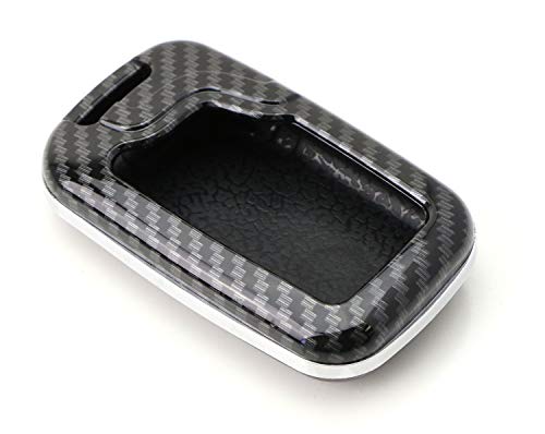 iJDMTOY Exact Fit Black Glossy Carbon Fiber Finish Key Fob Shell Compatible With Lexus IS ES GS LS CT LX GX RX, etc 1st Gen Smart Keyless Fob
