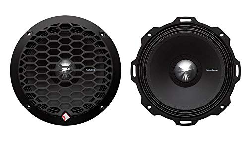 Rockford Fosgate PPS4-6 6.5" 400W 4-Ohm Midrange Car Audio Speaker Pair with Fiber Reinforced Paper Cone and Stamp Cast Aluminum Frame