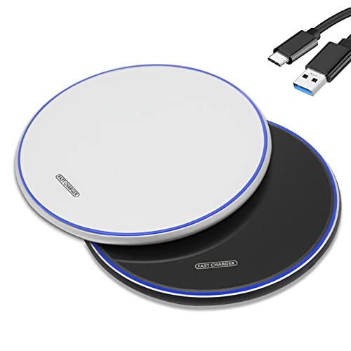 Wireless Charger(2 Pack), ANBBIN 20W Fast Charging Pad Compatible with iPhone14/13/12/11 Series/X/XS/8,Samsung Galaxy S22/S21/S20/S10,AirPods Pro(No AC Adapter)