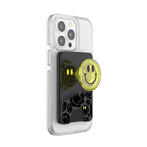 PopSockets: Phone Wallet with Expanding Grip, Phone Card Holder, Wireless Charging Compatible, Wallet for MagSafe - All Smiles
