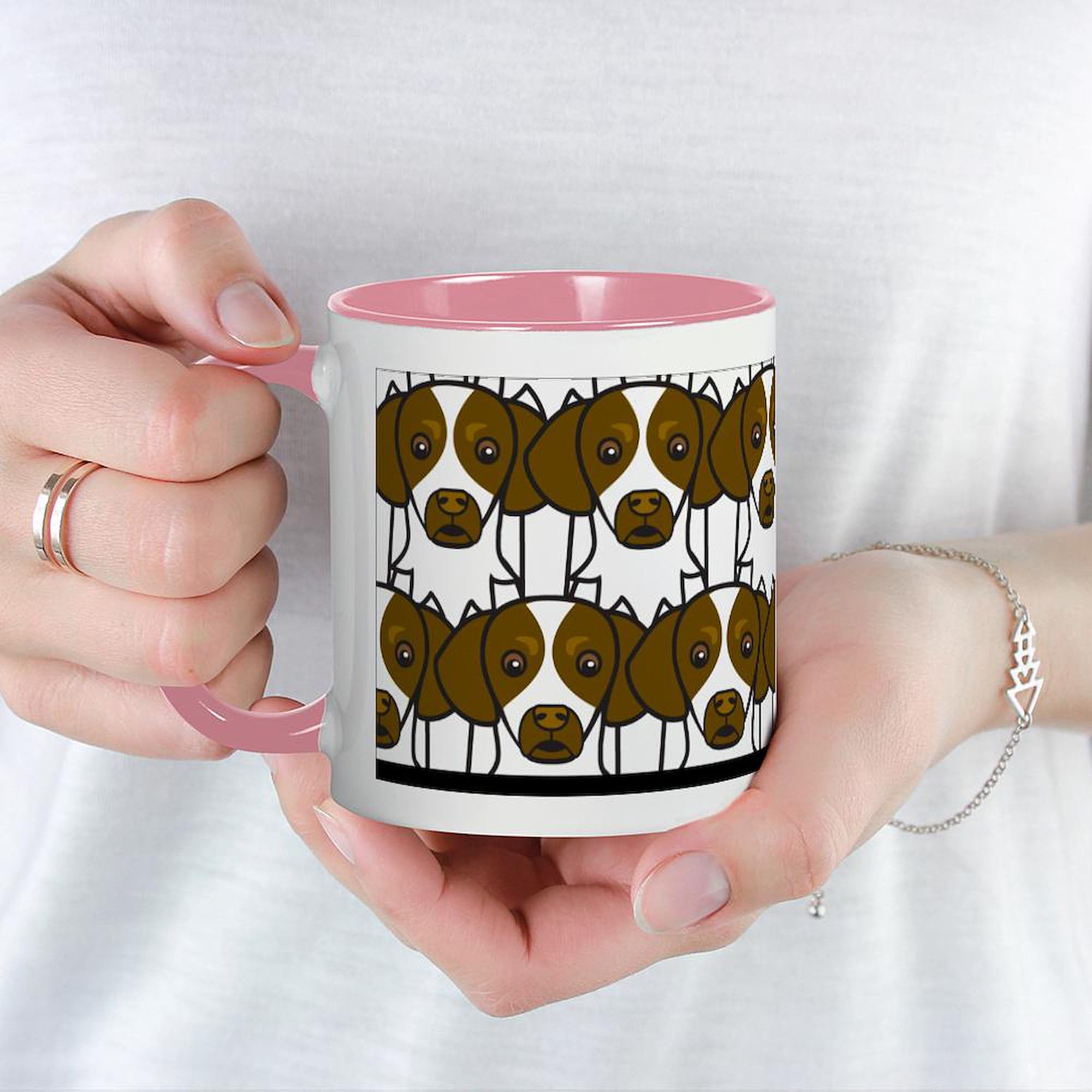 CafePress Brittany Spaniels Mug Ceramic Coffee Mug, Tea Cup 11 oz