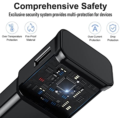 Samsung Charger Fast Charging Type C Cable 6FT with Cell Phone Charger for Samsung Galaxy S10/S10e/S10 Plus/S9/S9 Plus/S8/S8 Plus/Note 8/Note 9/Note 10/Note 20/A50/A51/A52/A53/S20/S21/S22/S23 [2-Pack]