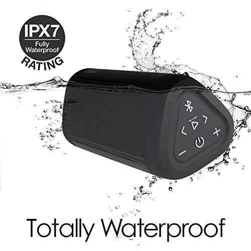 Cambridge Soundworks OontZ Angle 3 Ultra Waterproof 5.0 Bluetooth Speaker, 14 Watts, Hi-Quality Sound & Bass, 100 Ft Wireless Range, Bluetooth Speakers (Black)