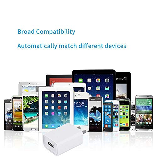 USB Wall Charger FOBSUNLAND ®. USB Wall Plug 5V 2.1A AC Power Adapter Compatible with iPhone,Pad,Samsung,Tablet,Kindle and More (White 2pack)