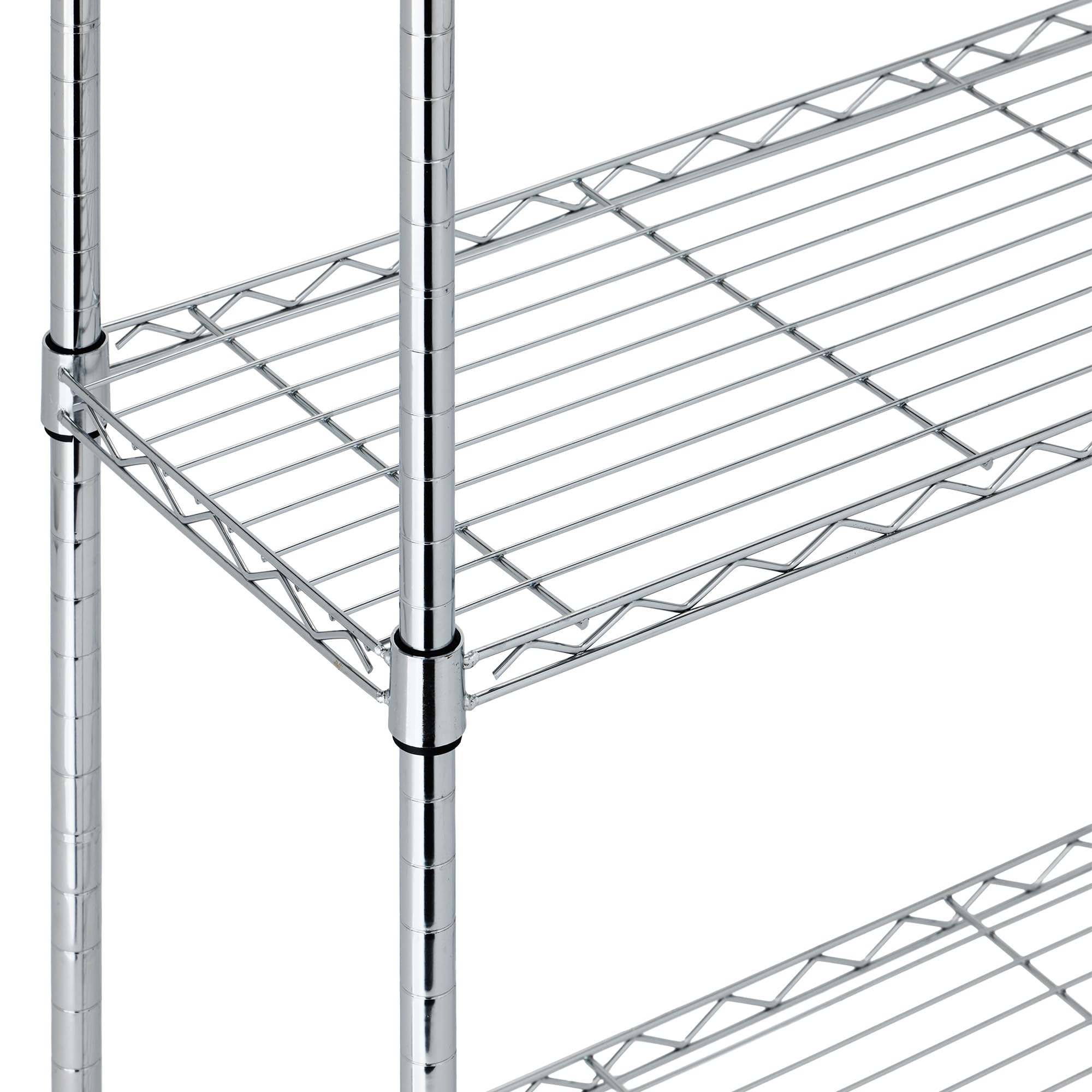 Amazon Basics 5-Shelf Adjustable, Heavy Duty Storage Shelving Unit (350 lbs loading capacity per shelf), Steel Organizer Wire Rack, Chrome (36L x 14W x 72H)