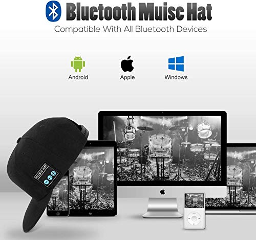 EDYELL Hat with Bluetooth Speaker Adjustable Bluetooth Hat Wireless Smart Speakerphone Cap for Outdoor Sport Baseball Cap is The Birthday Gifts for Men/Women/Boys/Girls