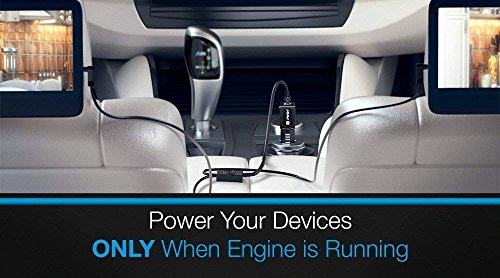 PWR+ Car Charger Replacement for NaviSkauto WONNIE Milanix Proscan Sylvania Philips Dual Screen Portable DVD Player DC Adapter Auto Power Supply Extra Long 11 Ft Cord