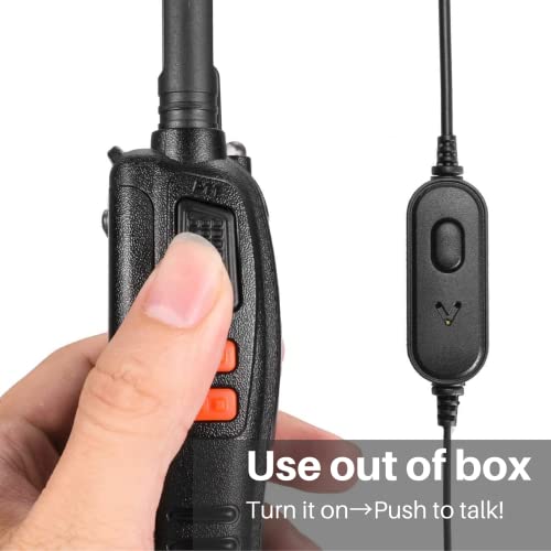 BAOFENG BF-88ST Walkie Talkies for Adults, Portable License-Free Walkie Talkie with Hands Free VOX USB Charging, Two Way Radios Long Range Rechargeable with Earpieces and Chargers (Black, 4 Pack)