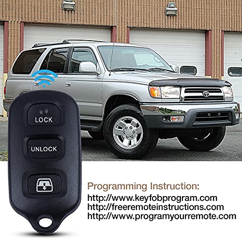 Replacement Keyless Remote Key Fob fit for 1999-2009 Toyota 4Runner / 2001-2008 Sequoia FCC ID:HYQ12BAN HYQ12BBX HYQ1512Y (Pack of 2)