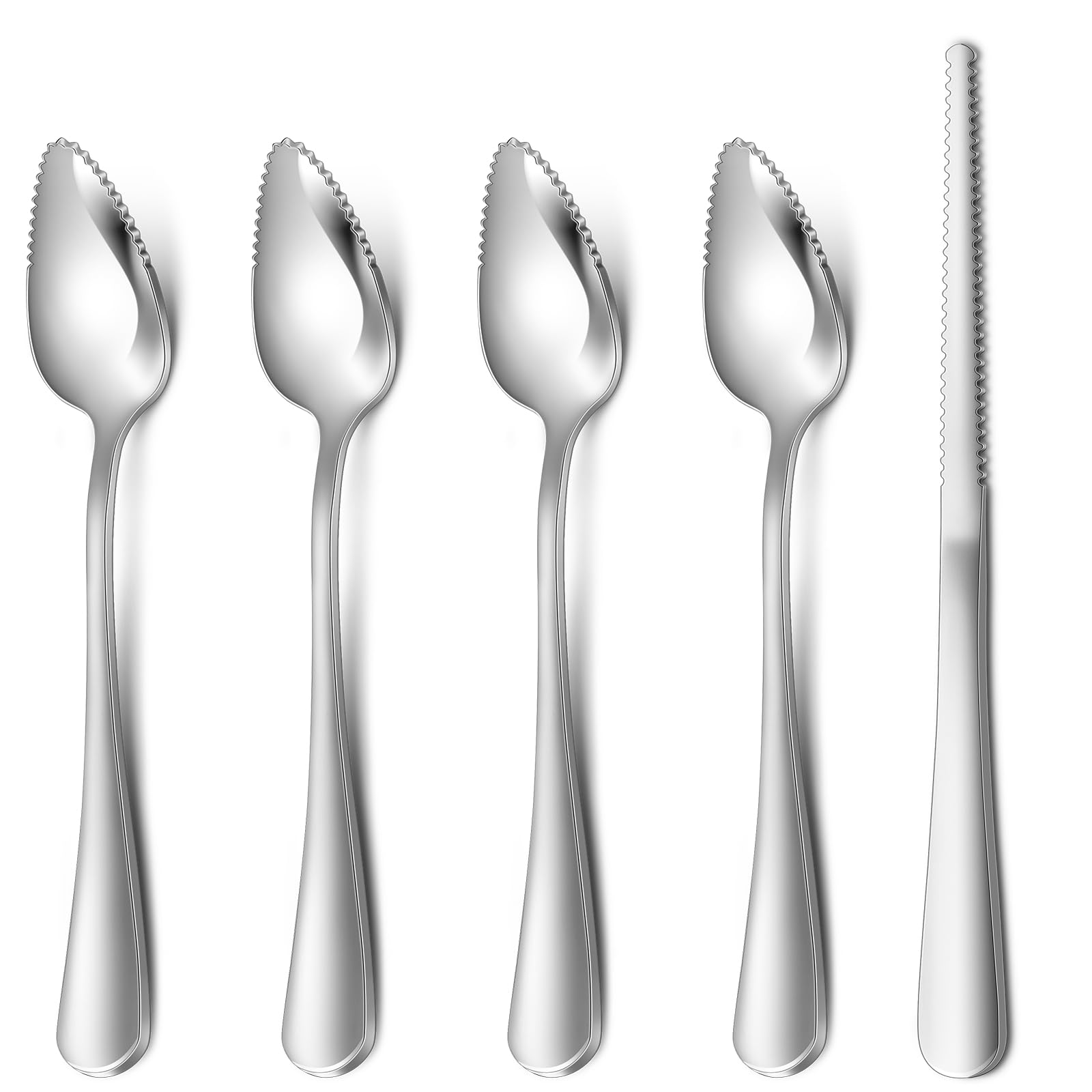 Hiware 4-piece Grapefruit Spoons, Stainless Steel