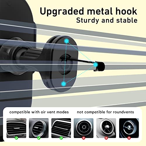 Wireless Car Charger, Phone Mount for Car Wireless Charger Smart Sensor Air Vent, Automatic Clamping Phone Holder Compatible with iPhone 13/12/11//XS/XR/8, Samsung S22/S21/S20/Note 20, etc(Black)
