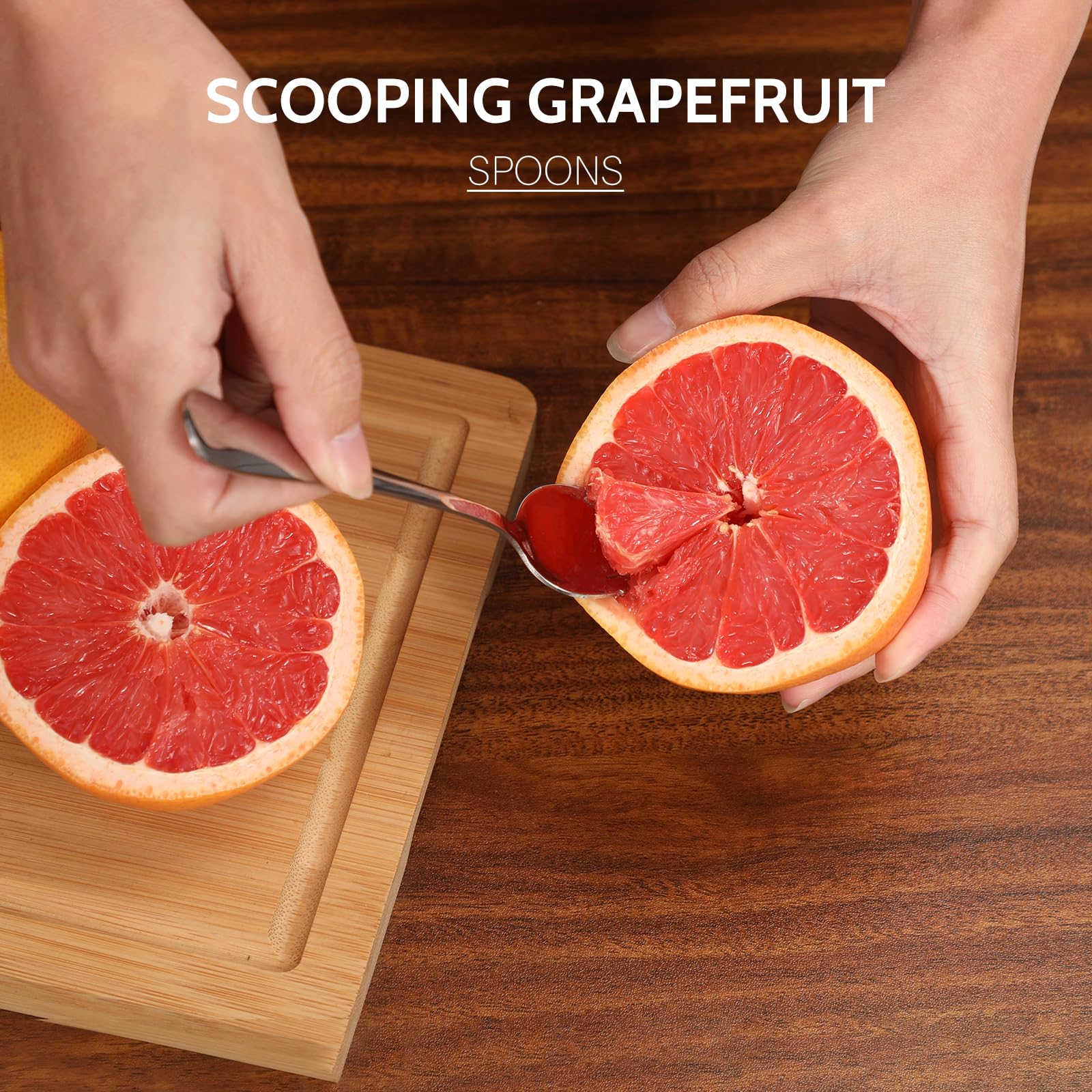 Hiware 4-piece Grapefruit Spoons, Stainless Steel