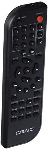 Craig Electronics CTFT713 9-Inch TFT Swivel Screen Portable DVD/CD Player with Remote Control