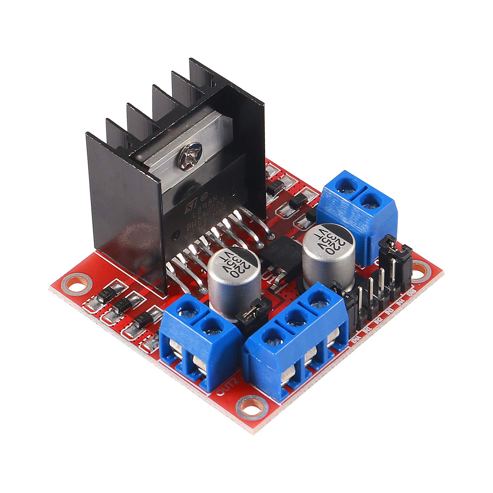 6PCS L298N Motor Driver Board Module DC Stepper Motor Controller Dual H-Bridge for Smart Car Robot Power
