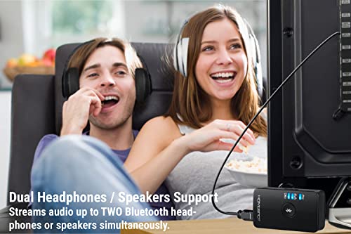 HomeSpot Bluetooth Transmitter for TV Audio Optical Bluetooth Low Latency Audio Adapter Bluetooth 5.0 no Lip Sync Digital Dual Stream Toslink SPDIF [Advanced Dual Stream Version]