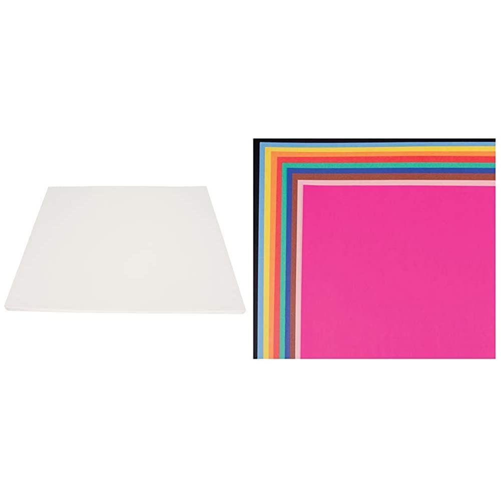 School Smart Railroad Boards, 22 x 28 Inches, 4-Ply and 6-Ply, White and Assorted Colors, Pack of 25