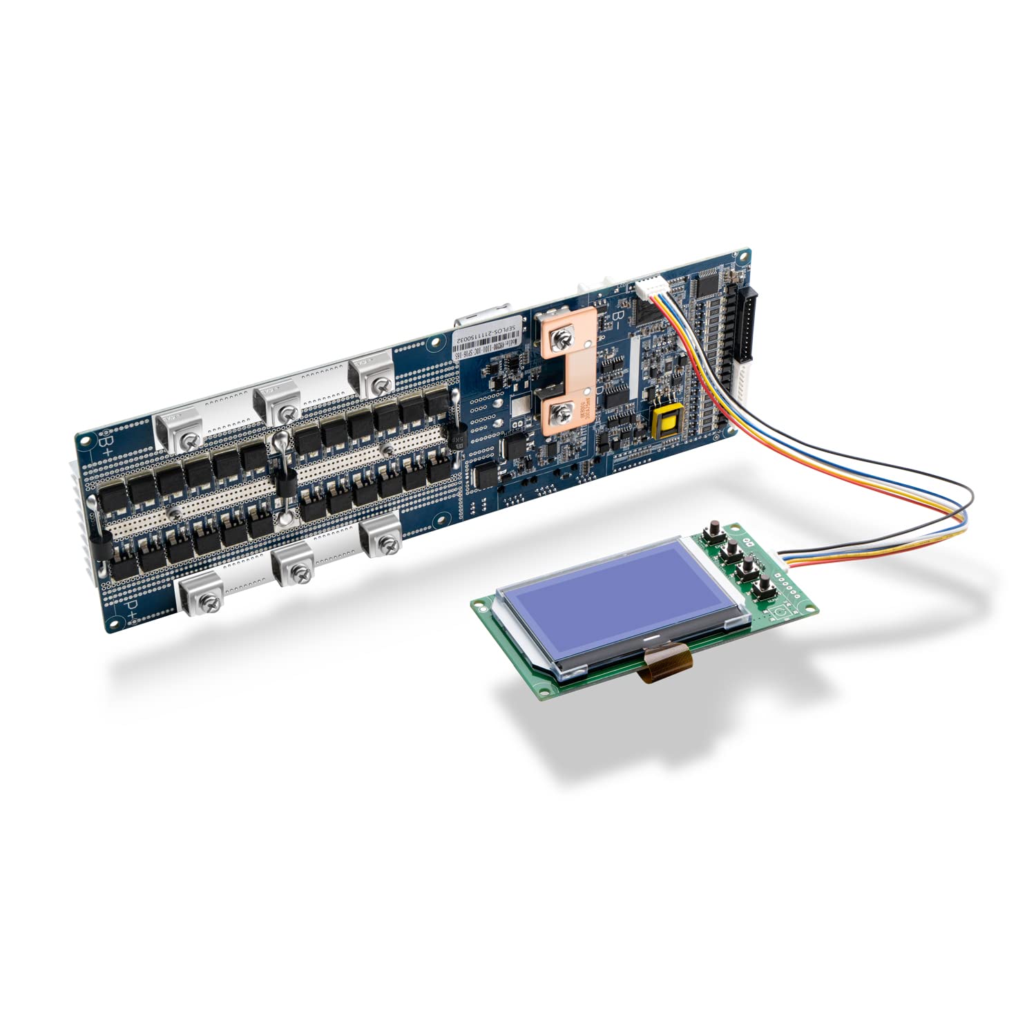 EEL Programmable Smart BMS 16S 48V 100A 150A 200A Support CAN/RS485 Inverter Lifepo4 Batteries Protection Board (48V 16S 150A+LCD Screen)