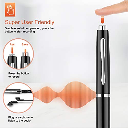 32GB Digital Voice Recorder - Voice Activated Recorder for Lectures Meetings Classes, Audio Recording Device Audio Recorder Portable USB MP3 Playback