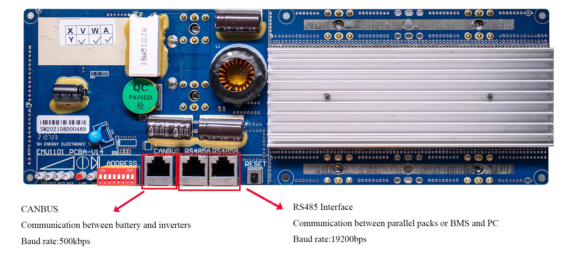 EEL Programmable Smart BMS 16S 48V 100A 150A 200A Support CAN/RS485 Inverter Lifepo4 Batteries Protection Board (48V 16S 150A+LCD Screen)