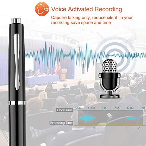 32GB Digital Voice Recorder - Voice Activated Recorder for Lectures Meetings Classes, Audio Recording Device Audio Recorder Portable USB MP3 Playback