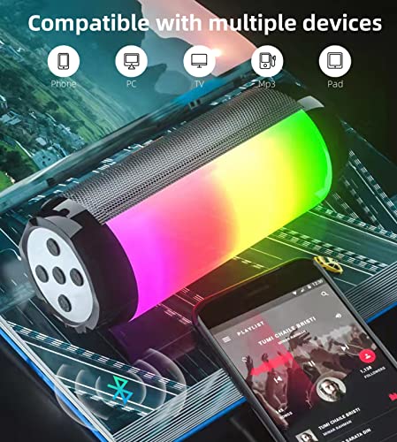 CZRXLLGD Portable Wireless Bluetooth Speakers,Outdoor Sports Speakers with Bluetooth 5.0,IPX5 Waterproof,3D Stereo,8 Hours Playback time,with HD Sound for Pool, Beach, Travel