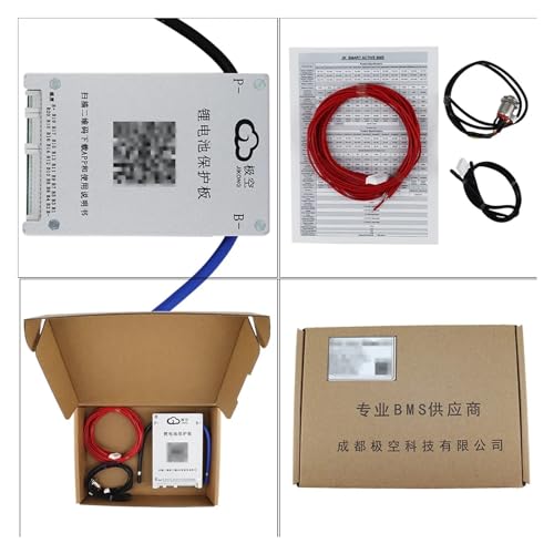 JK BMS Battery Protection Module Smart Active Balancing BMS Protection Board, Balance Current 0.4A 0.6A 8S 17S 20S 24S Continuous Discharge 40A 60A 80A Battery Equalizer (Color : BD4A17S4P, Size : J