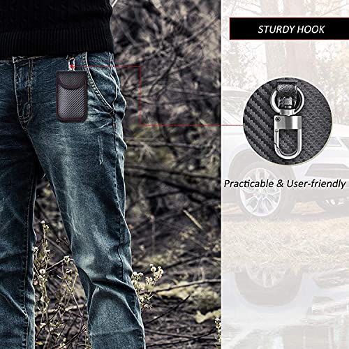 Faraday Pouch for car Keys,2 Pack Faraday Bag | Car Key Signal Blocking Pouch | Keyless Entry Car Keys Case | RFID Blocker Bag for Car Security | Anti-Theft Remote Entry Keyless protector