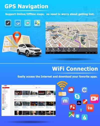 2G+32G for Honda Civic 2001-2005 Radio, Hikity Android 11 Car Stereo Wireless Apple Carplay Android Auto, 9 Inch Touch Screen Car Radio with Bluetooth/GPS Navigation/WiFi/HiFi/Split Screen