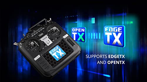 RadioMaster TX16S Mark II MAX Edition 2.4GHz 16 Channel EdgeTX OpenTX Radio Transmitter Leather Grips CNC Finished Components Mode 2 (Carbon Black, ELRS w/ AG01)