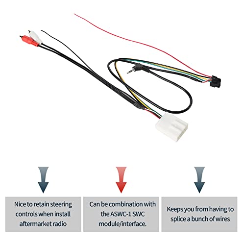 RED WOLF Steering Wheel Control Wire Harness Replacement for Toyota 2003-2014 Lexus Scion Factory SWC Retain Add-on Aftermarket Radio Stereo Install