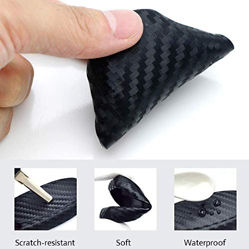 iJDMTOY Carbon Fiber Pattern Soft Silicone Key Fob Cover Case Compatible with Volkswagen Golf GTI R32 Jetta Rabbit Passat Beetle Polo Bora CC EOS Flip Key