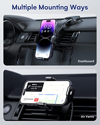 ZEEHOO DUOXX Wireless Car Charger,Dual Coils 15W Fast Charging Car Mount, Dashboard, Air Vent Wireless Phone Holder Auto-Clamping for iPhone 14 13 12 Pro Max,Samsung Z Flip 4 3 5G S23 Ultra,etc