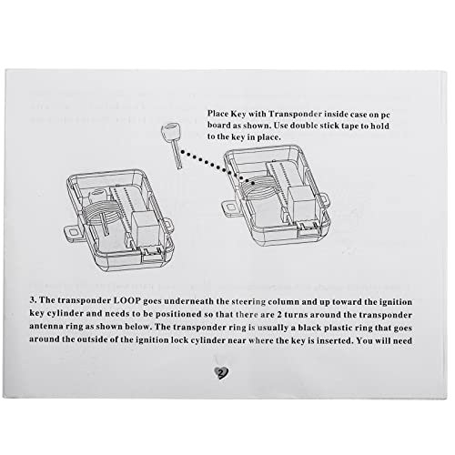 AMOSKAMAR Car Immobilizer Transponder Bypass Module Universal for Chip Keys (A Spare Chip Key is Required! Only for Chip Key)