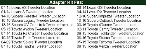 Speaker Adapters For Tweeters Fits Lexus, Fits Subaru, And - 1.75" cutout - SAK009_175-1 Pair