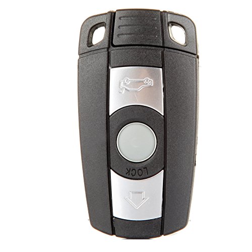 cciyu 1X Replacement Smart Keyless Entry Remote Uncut w/Chip Car Key Fob 3 Buttons Replacement for B MW Series KR55WK49123