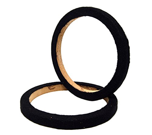 Pipeman's Installation Solution 2 Pair 8" MDF Wood Speaker Mounting Spacer Rings Black Carpet Car Audio