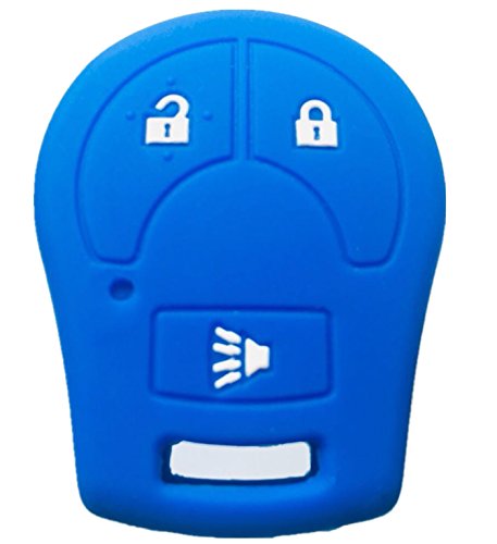 Rpkey Silicone Keyless Entry Remote Control Key Fob Cover Case protector Replacement Fit For Nissan Armada Cube Frontier Juke Murano Pathfinder Quest Rogue Select Sentra Titan Versa Note Xterra (blue)