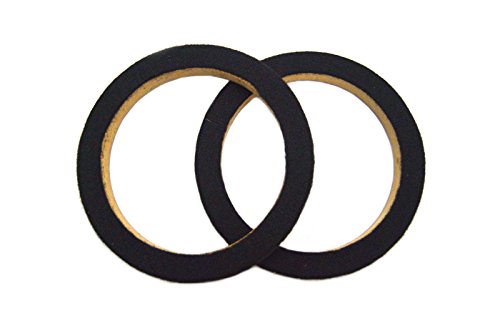 Pipeman's Installation Solution 2 Pair 8" MDF Wood Speaker Mounting Spacer Rings Black Carpet Car Audio