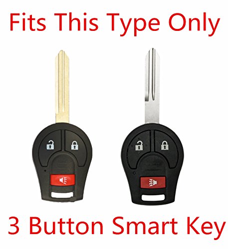 Rpkey Silicone Keyless Entry Remote Control Key Fob Cover Case protector Replacement Fit For Nissan Armada Cube Frontier Juke Murano Pathfinder Quest Rogue Select Sentra Titan Versa Note Xterra (blue)