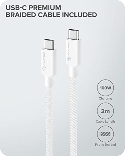 ALOGIC 100W MacBook Pro Charger USB C Charger with GaN Fast Tech, PD 3.0 Laptop Charger for MacBook Pro 16/13, Air, M1 Mac, XPS 15/13, iPad Pro, iPhone 13/13 Pro/Max/13 Mini Galaxy, Pixel & More