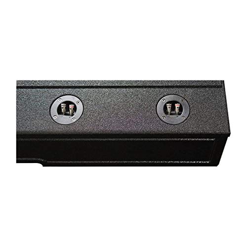 QPower QBGMCFF07208 8 Inch Dual Port Subwoofer Enclosure Box with Underseat Down Fire for GMC and Chevy Crew Cab 2007 to Current