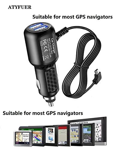 Dash Cam Charger Cable ,Garmin Charging Cable,Garmin Power Cable, for Garmin Dash Cam, Garmin GPS, MP3 Player,Garmin GPS Navigator, for 12V-24V Car and Truck Car Power Adapter Cable