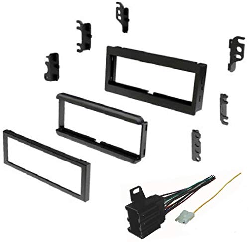 Car Stereo Dash Kit and Wire Harness for Installing a New Single Din Radio for Some 1985-1990 Chevrolet Astro, 1982-1989 Chevrolet Blazer, 1982-1989 Chevrolet Camaro, 1982-1987 Chevrolet Cavalier