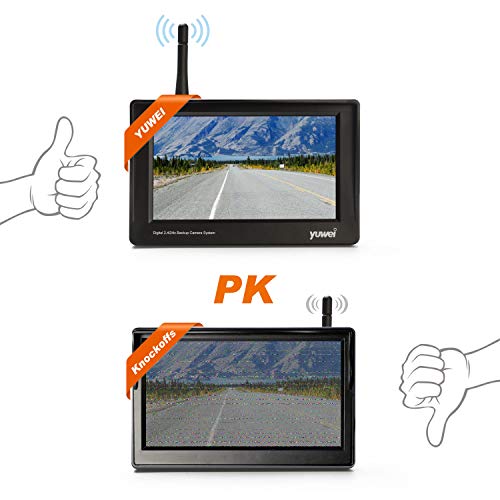 Yuwei Digital Wireless Backup Camera System with 4.3ββ Wireless Reversing Monitor, Stable Wireless Signal & No Interference for Cars, Pickups, Camper, Vans, SUVs, Sedans, Minivans , Cargo Vans,etc