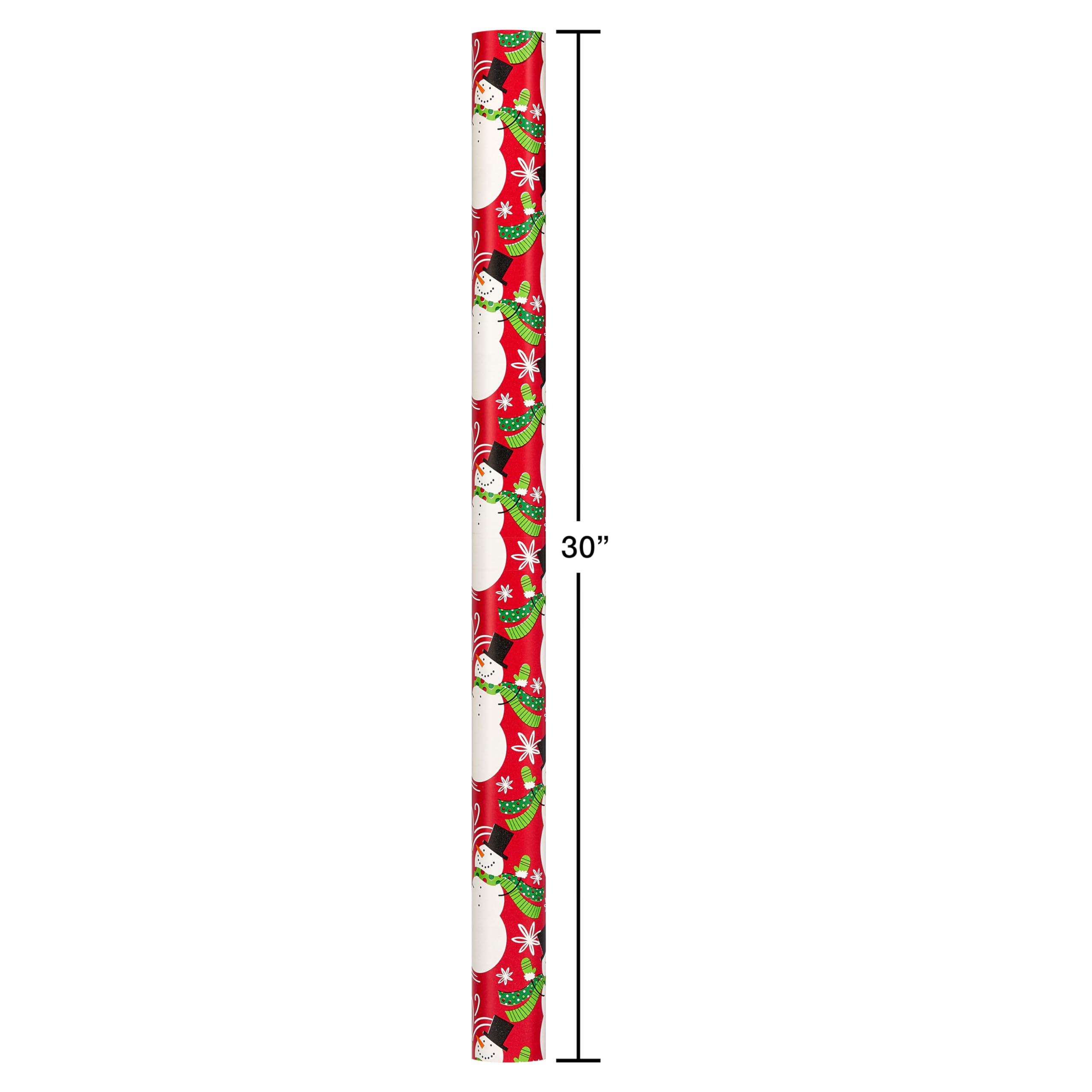 American Greetings Christmas Reversible Wrapping Paper Jumbo Roll, Snowflakes (1 Roll, 175 sq. ft.)